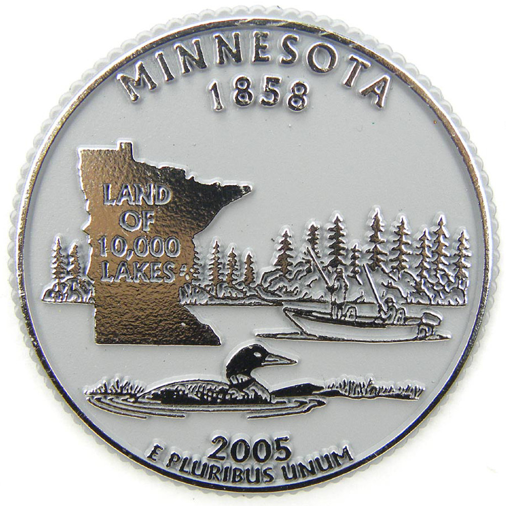 Minnesota State Quarter Magnet - ClassicMagnets.com