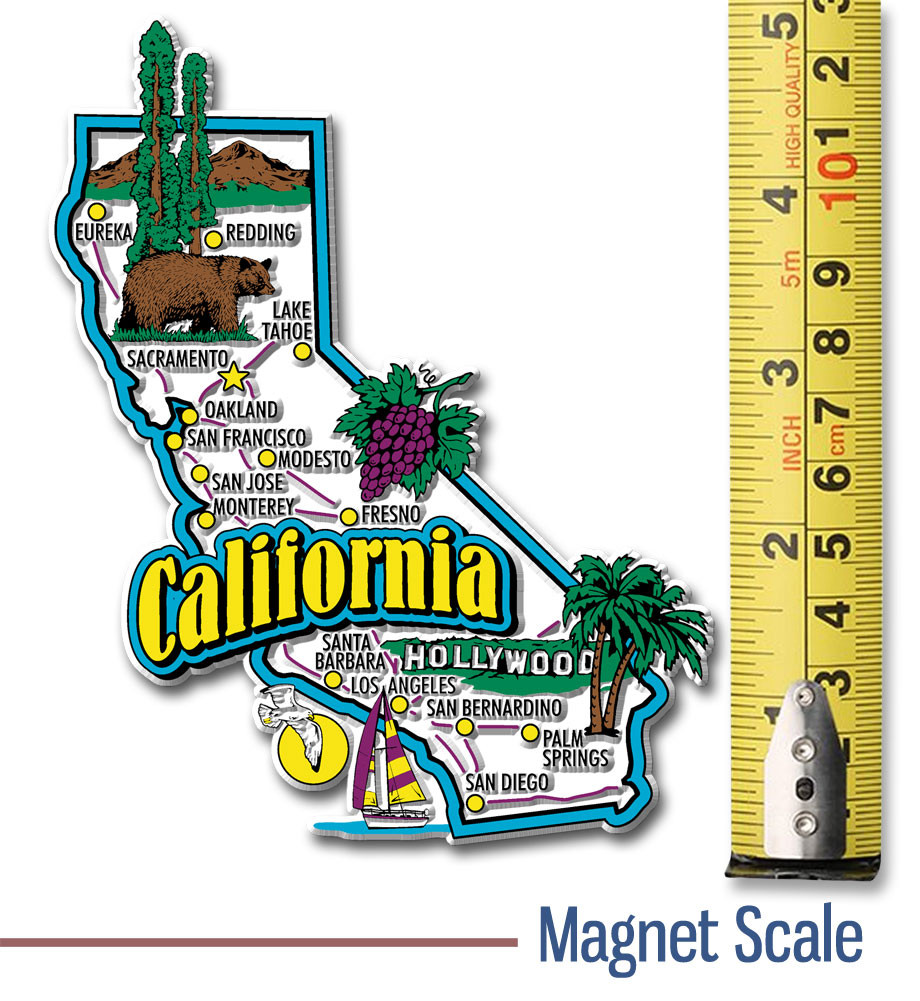 California Six-Piece State Magnet Set - ClassicMagnets.com