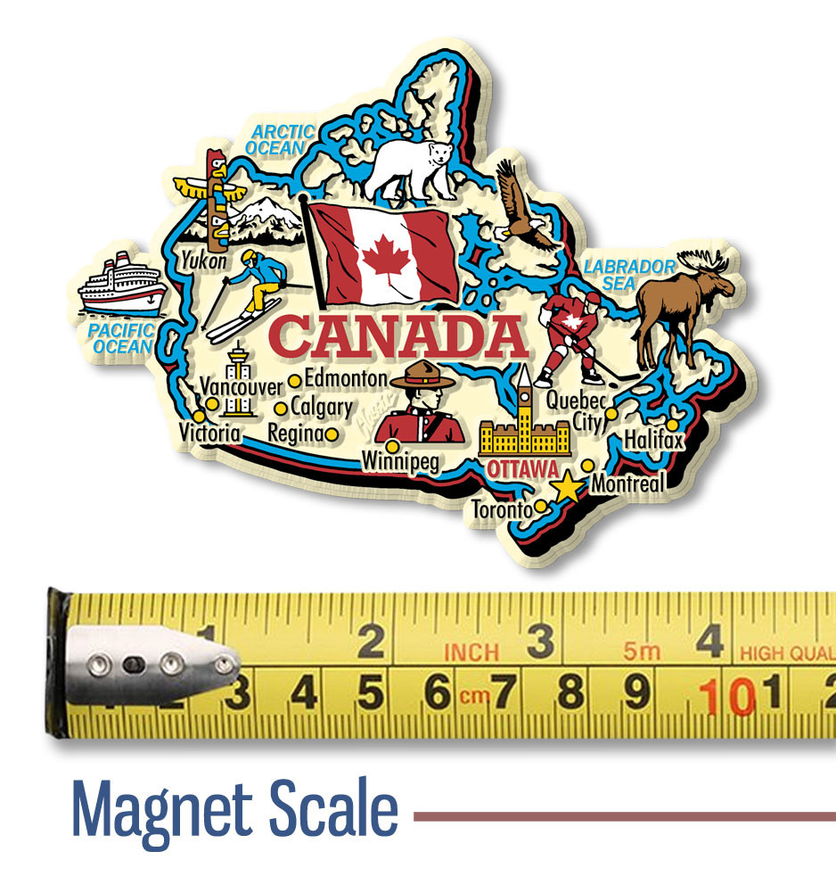 Canada Jumbo Country Map Magnet by ClassicMagnets.com