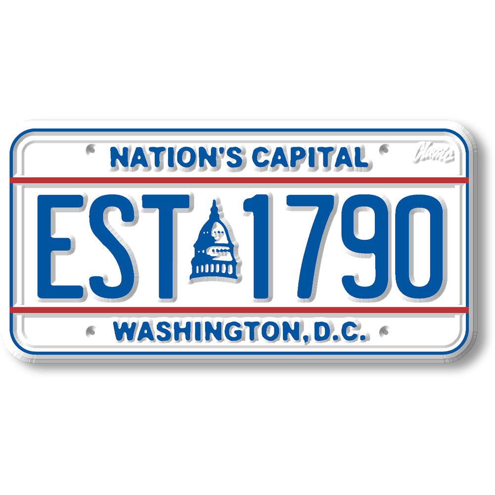Washington, D.C. State License Plate Magnet - ClassicMagnets.com