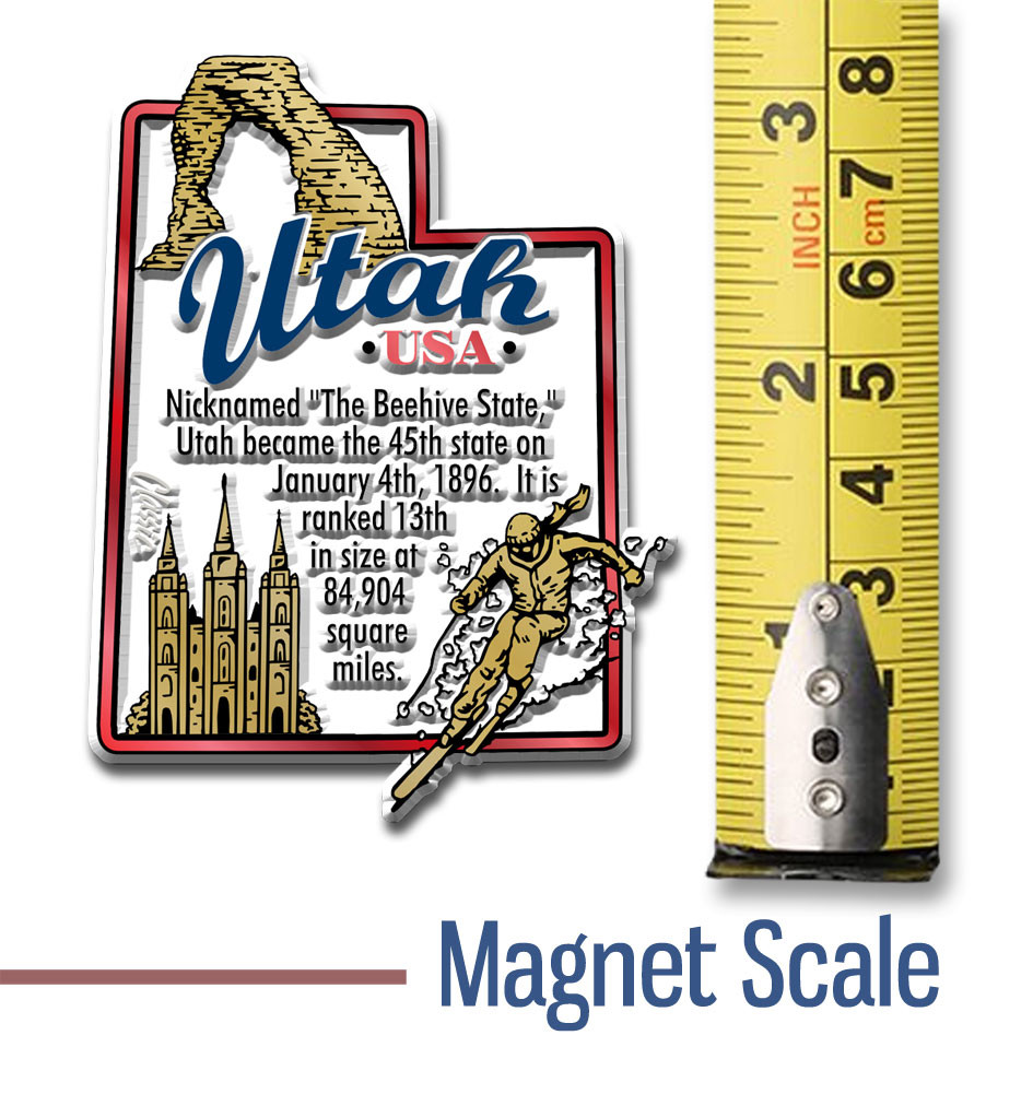 Utah Information Map Magnet - ClassicMagnets.com