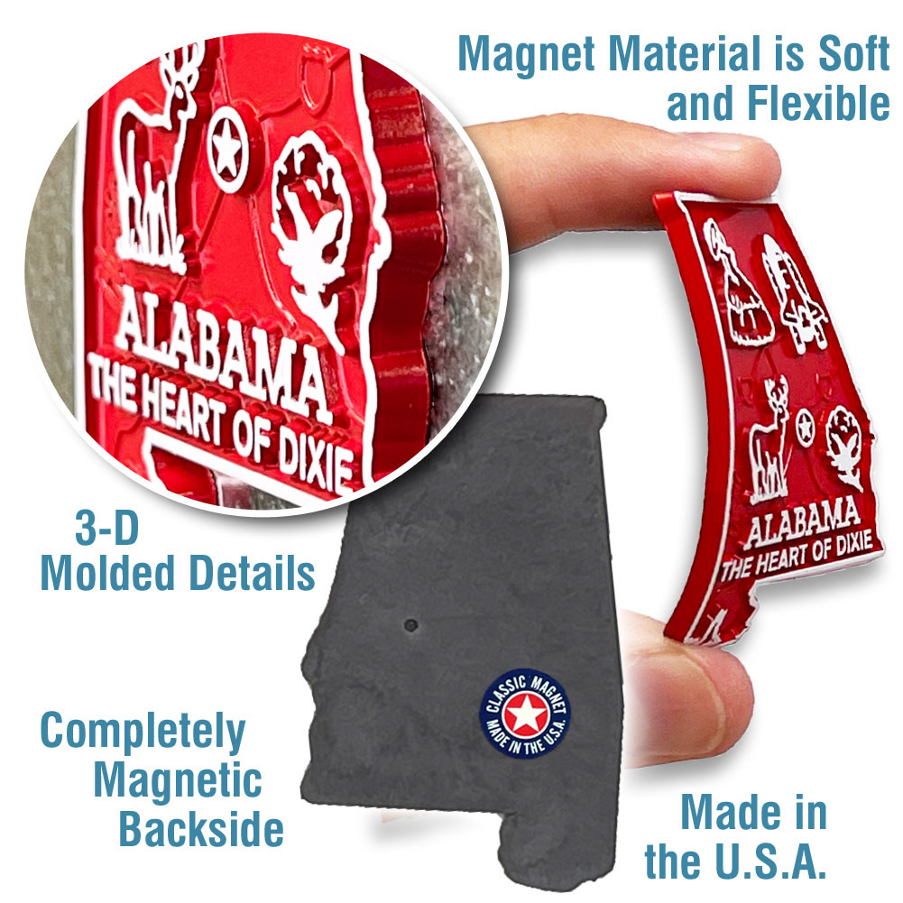 Alabama Map Magnet - ClassicMagnets.com