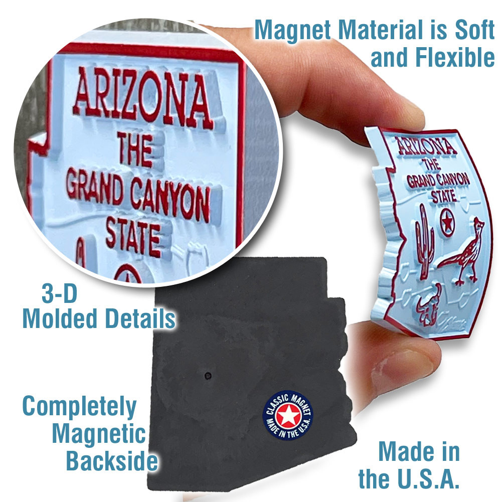Arizona Map Magnet - ClassicMagnets.com