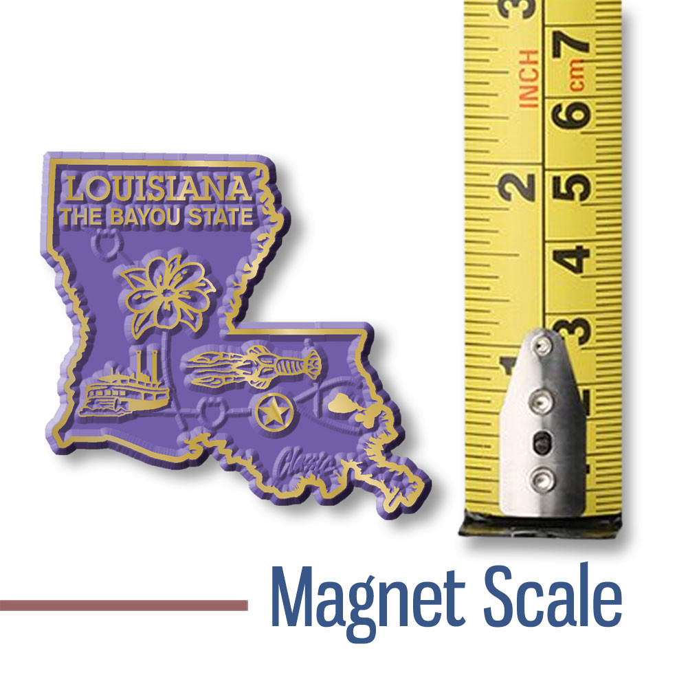 Louisiana Map Magnet - ClassicMagnets.com