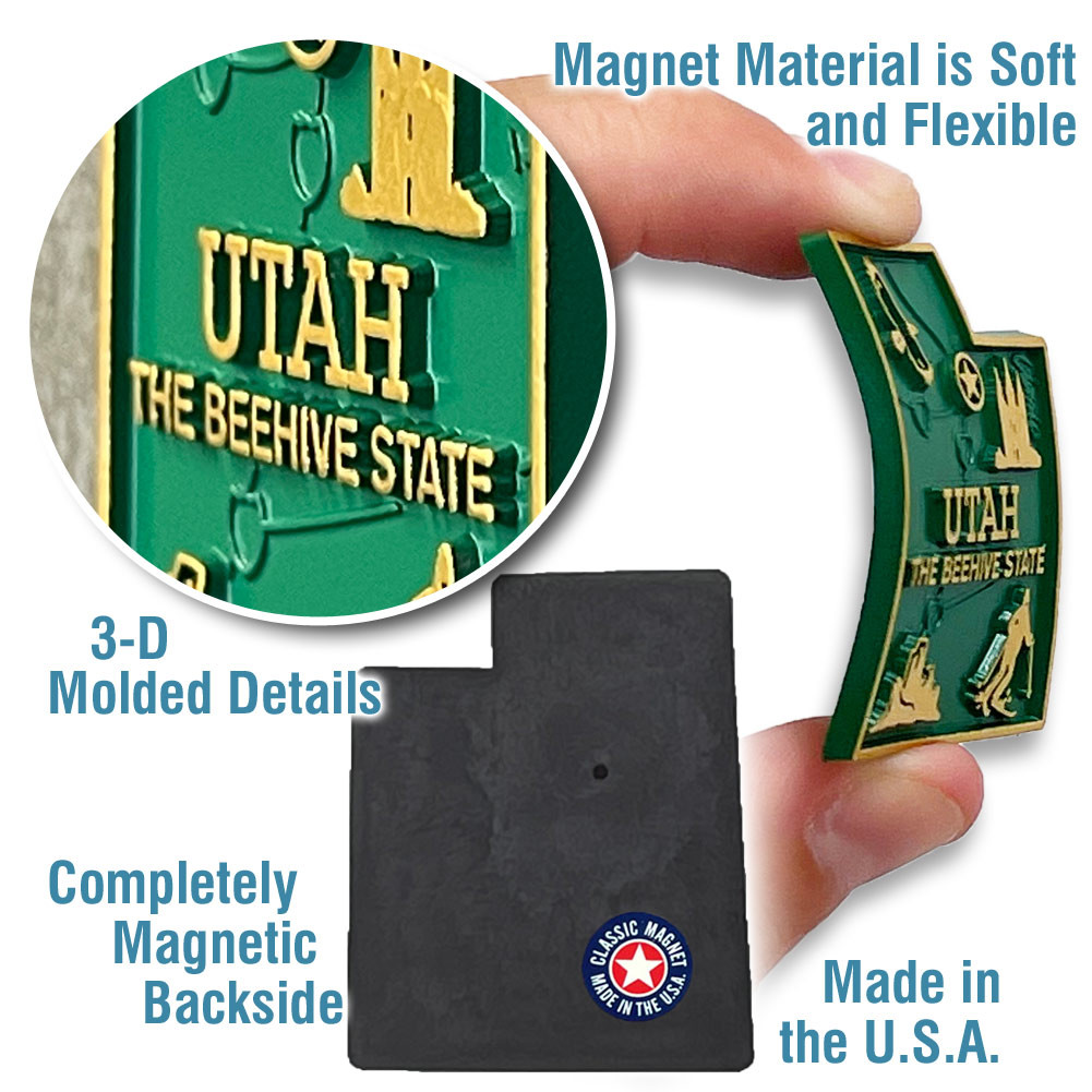 Utah Map Magnet - ClassicMagnets.com