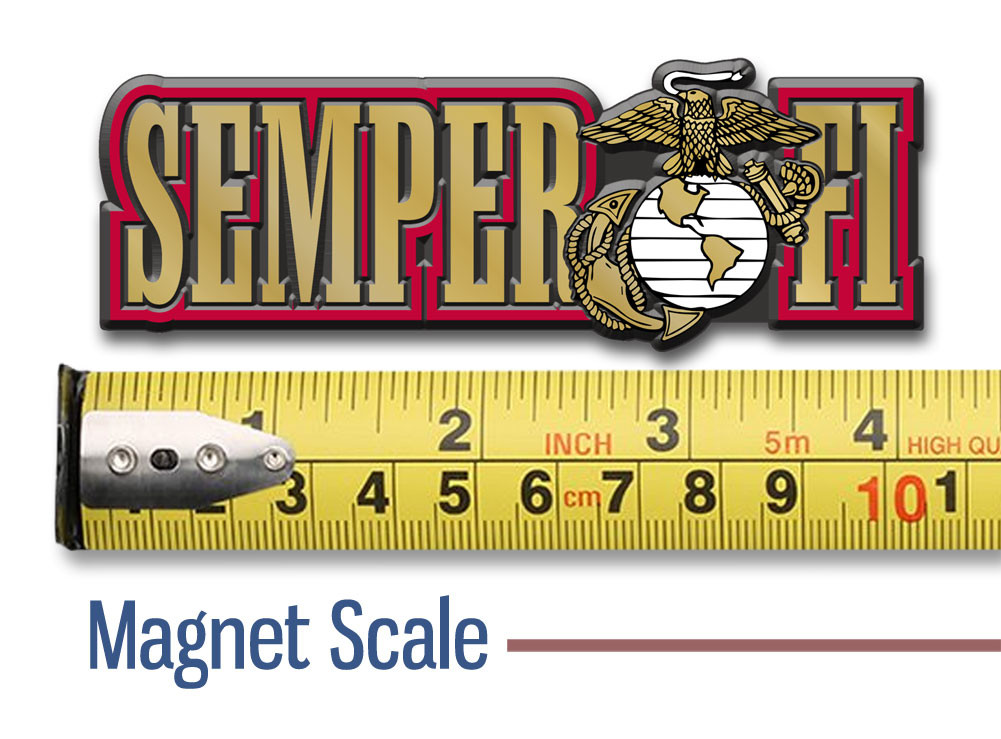U.S. Marines Magnet Four-Piece Set by ClassicMagnets.com