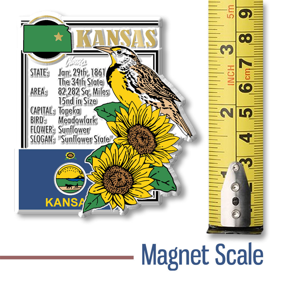Kansas State Montage Magnet - ClassicMagnets.com