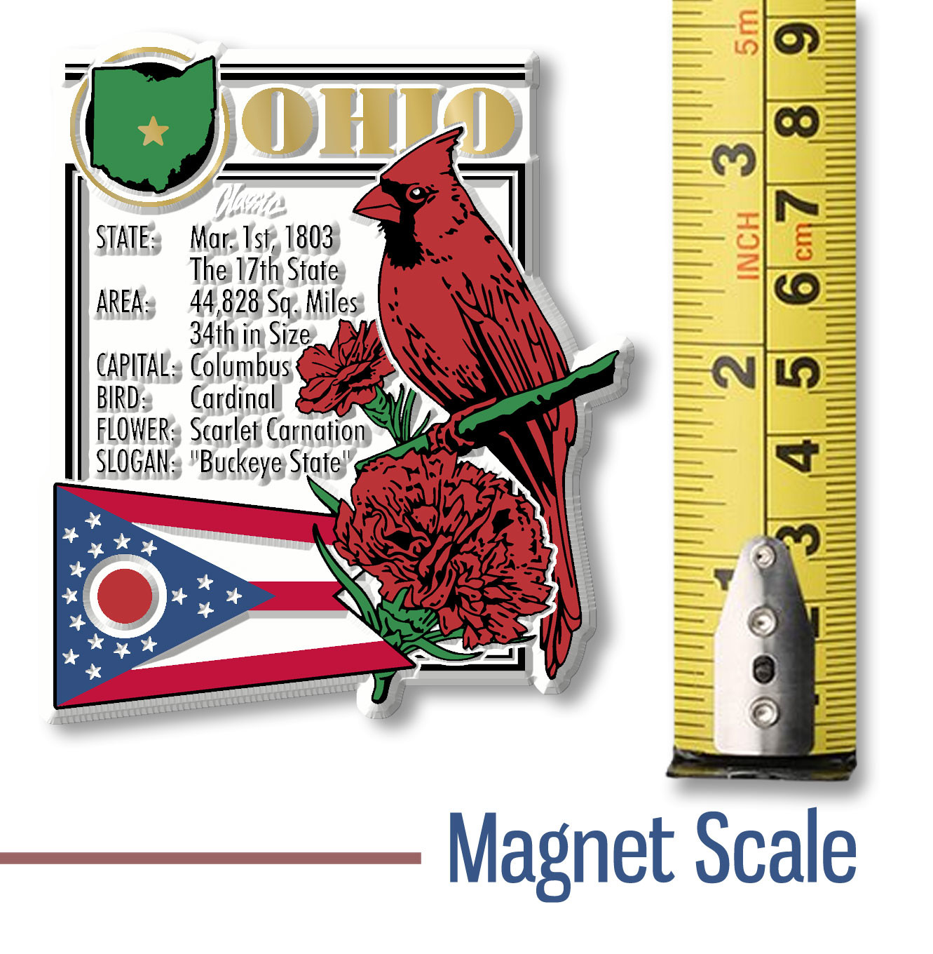 Ohio State Montage Magnet - ClassicMagnets.com