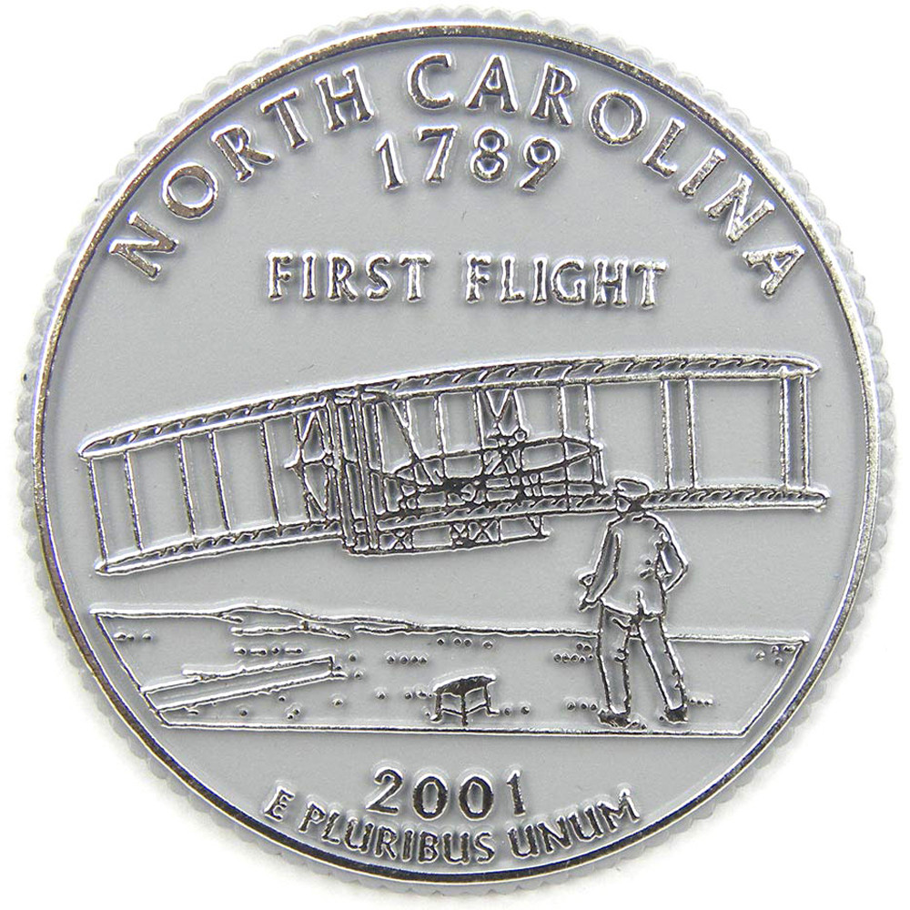 North Carolina State Quarter Magnet - ClassicMagnets.com