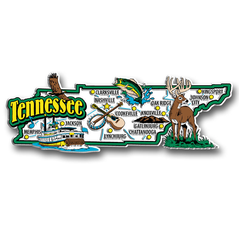 Tennessee State Jumbo Magnet by ClassicMagnets.com