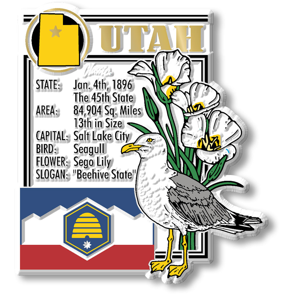 Utah Six-Piece State Magnet Set - ClassicMagnets.com