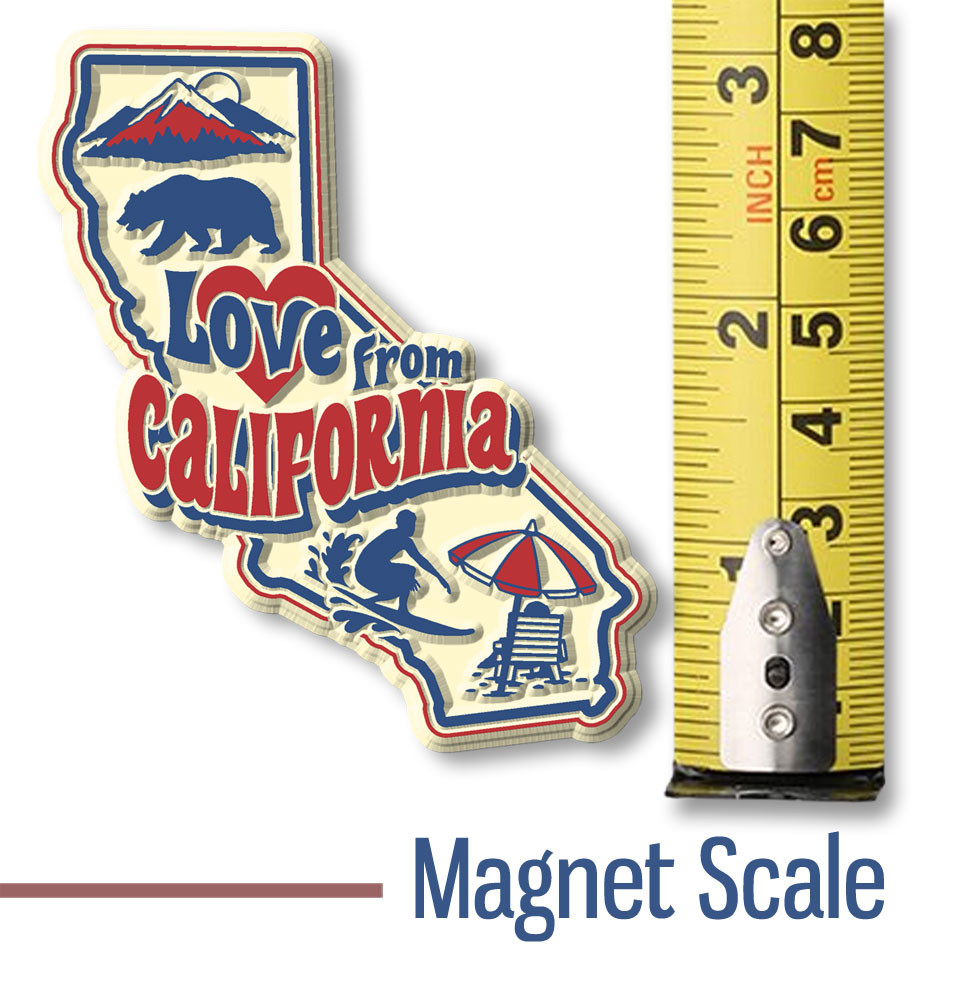 Love from California State Map Magnet - ClassicMagnets.com