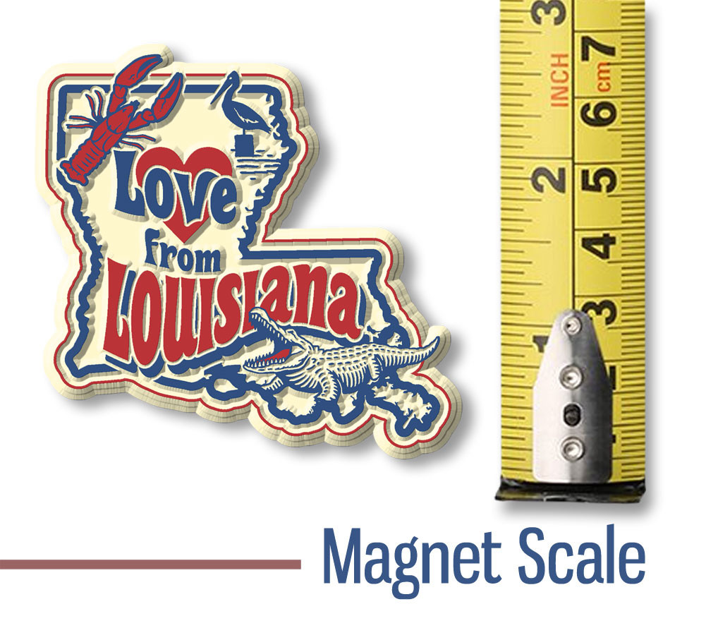 Love from Louisiana State Map Magnet - ClassicMagnets.com