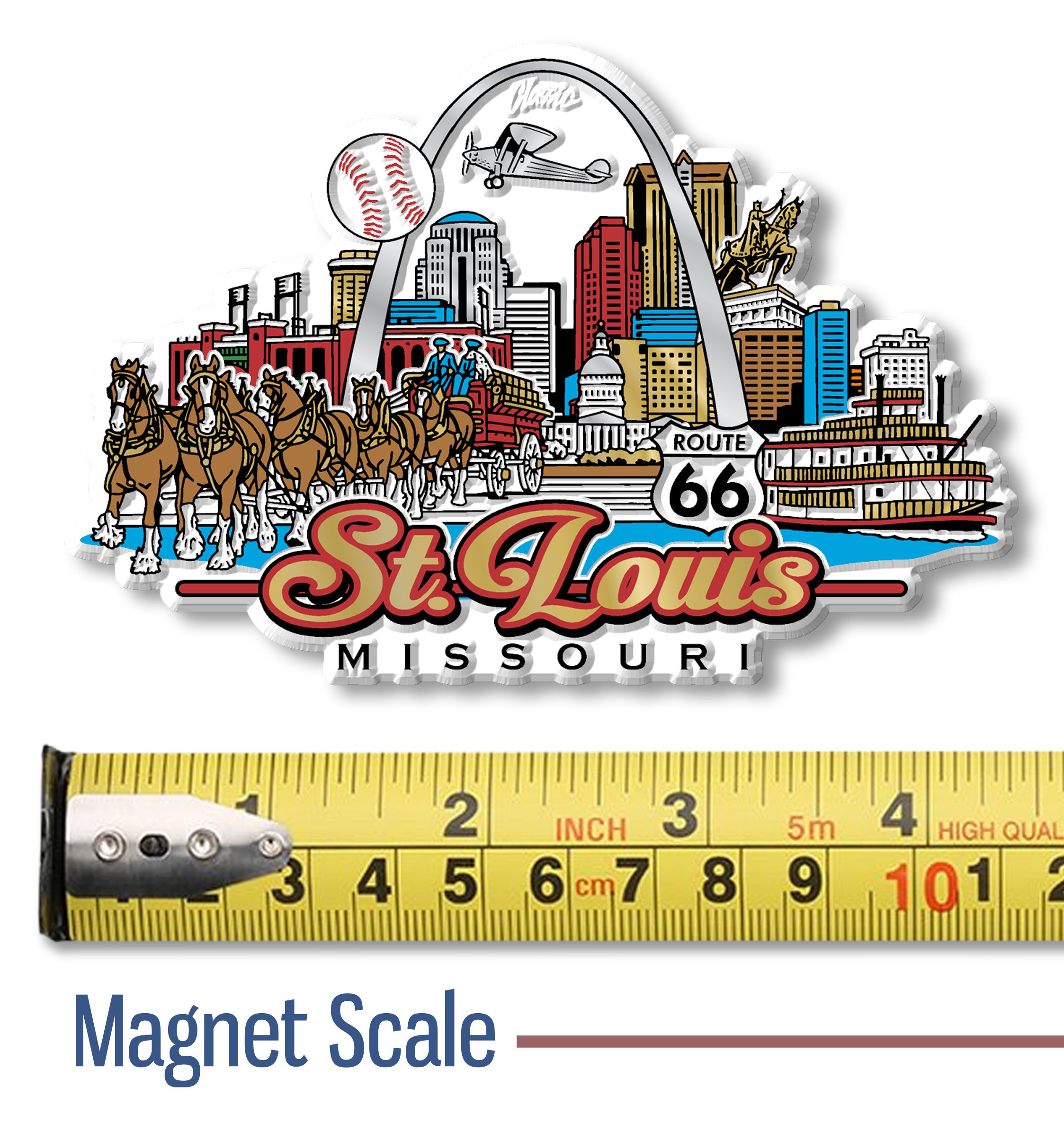 St. Louis, Missouri City Skyline Magnet - ClassicMagnets.com