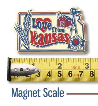 Love from Kansas State Map Magnet - ClassicMagnets.com