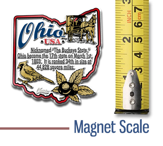 Ohio Information Map Magnet - ClassicMagnets.com
