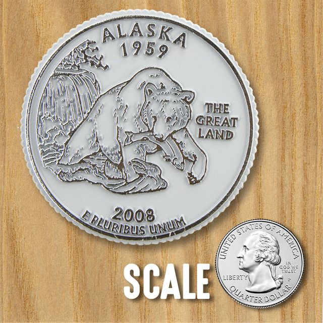 Alaska State Quarter Magnet - ClassicMagnets.com