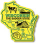 Wisconsin Giant State Map Magnet - ClassicMagnets.com