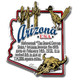 Arizona Information Map Magnet - ClassicMagnets.com