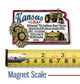 Kansas Information Map Magnet - ClassicMagnets.com