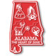 Alabama Map Magnet - ClassicMagnets.com