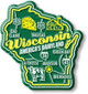 Wisconsin Premium Map Magnet - ClassicMagnets.com