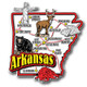 Arkansas State Jumbo Magnet by ClassicMagnets.com