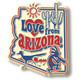 Love from Arizona State Map Magnet - ClassicMagnets.com