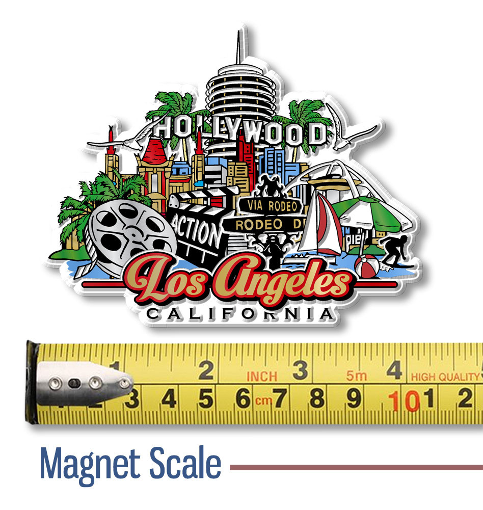Los Angeles City Skyline Magnet - ClassicMagnets.com