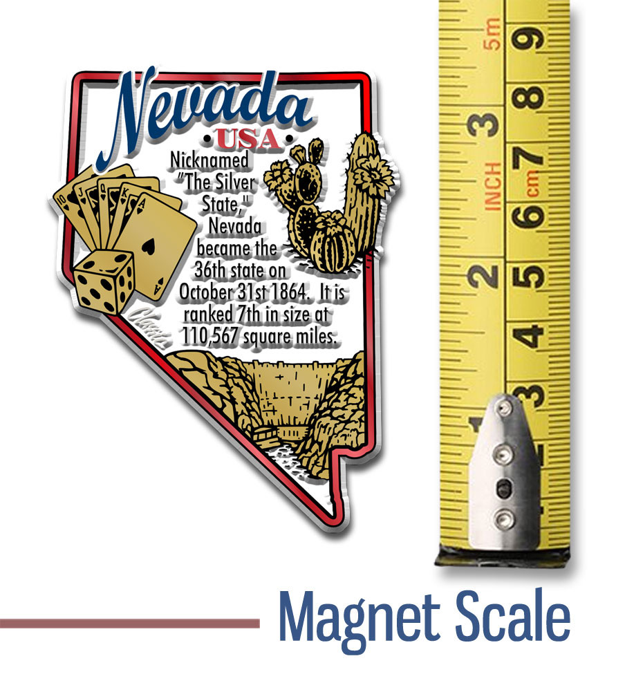 Nevada Information Map Magnet - ClassicMagnets.com