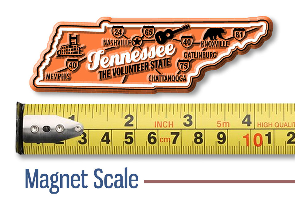Tennessee Premium Map Magnet - ClassicMagnets.com