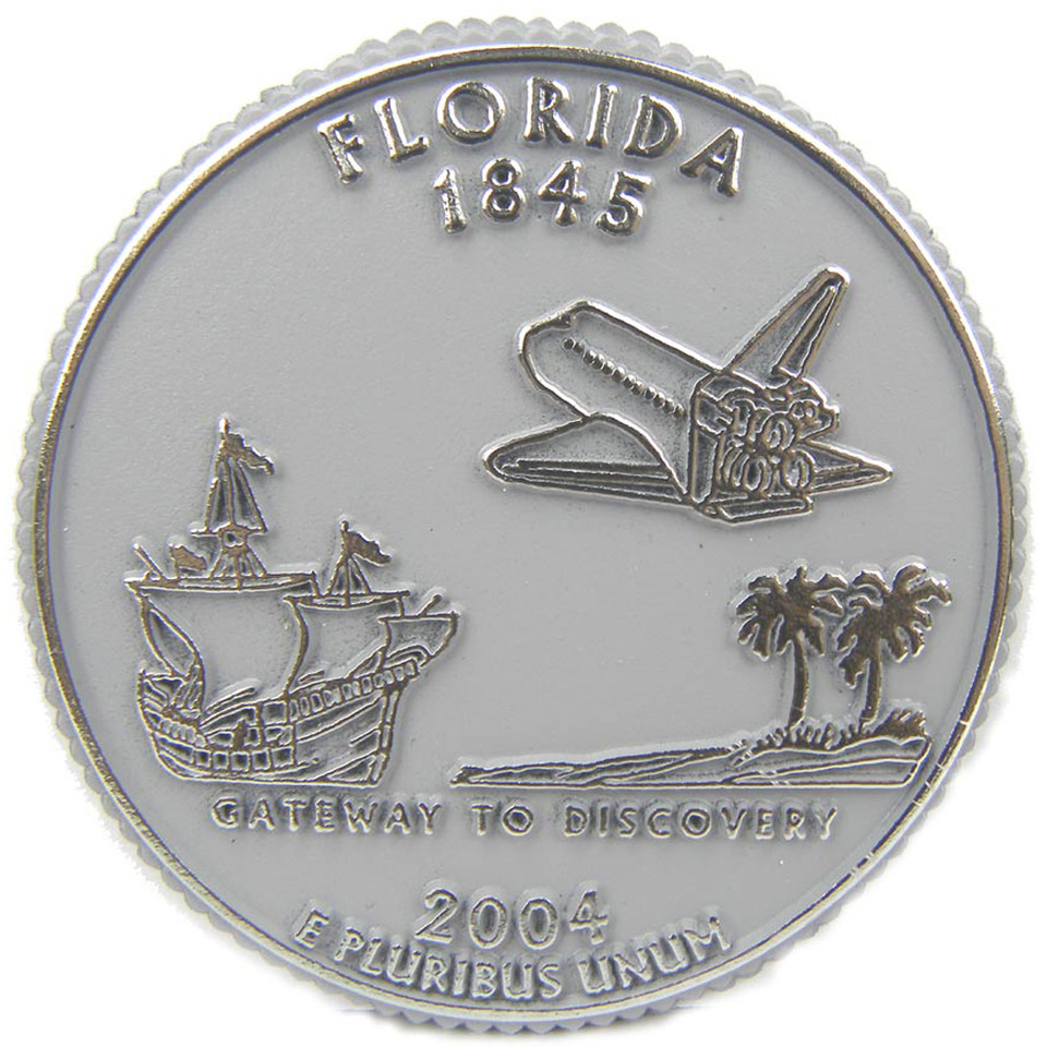 Florida State Quarter Magnet - ClassicMagnets.com