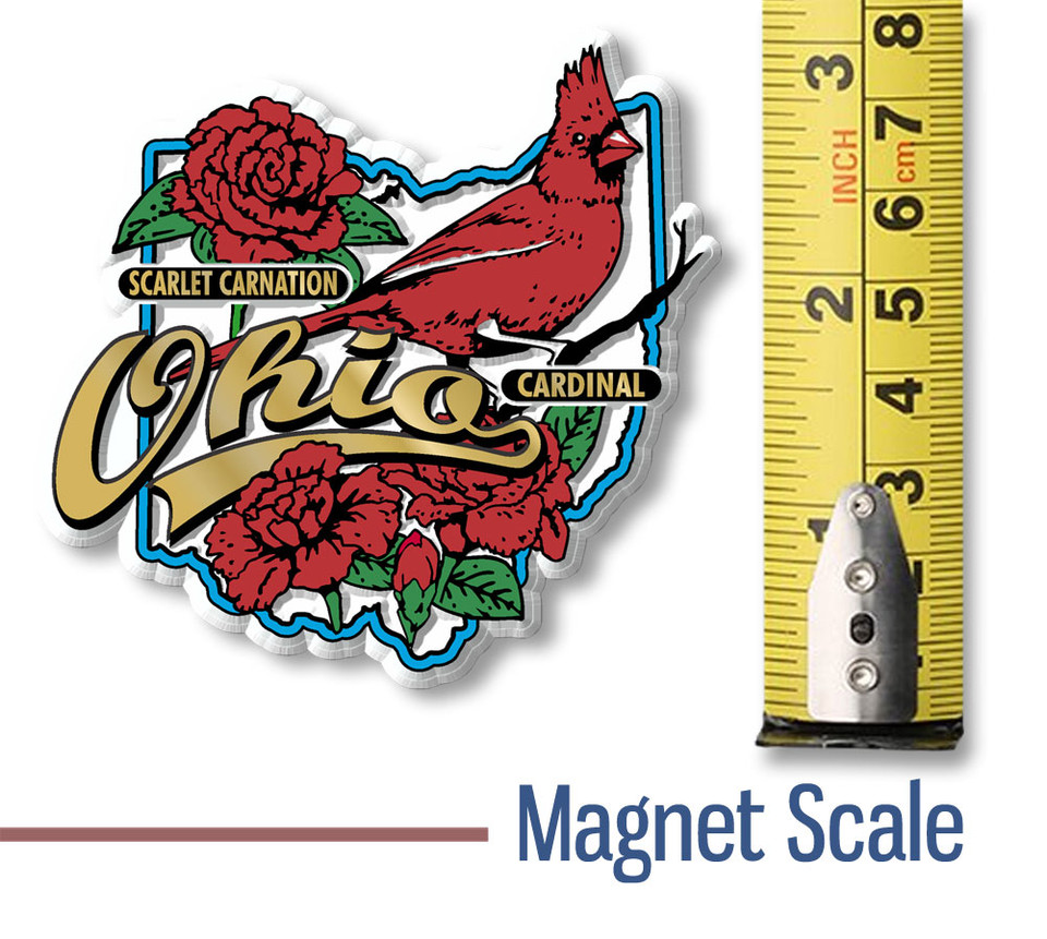 Ohio State Bird and Flower Magnet by ClassicMagnets.com
