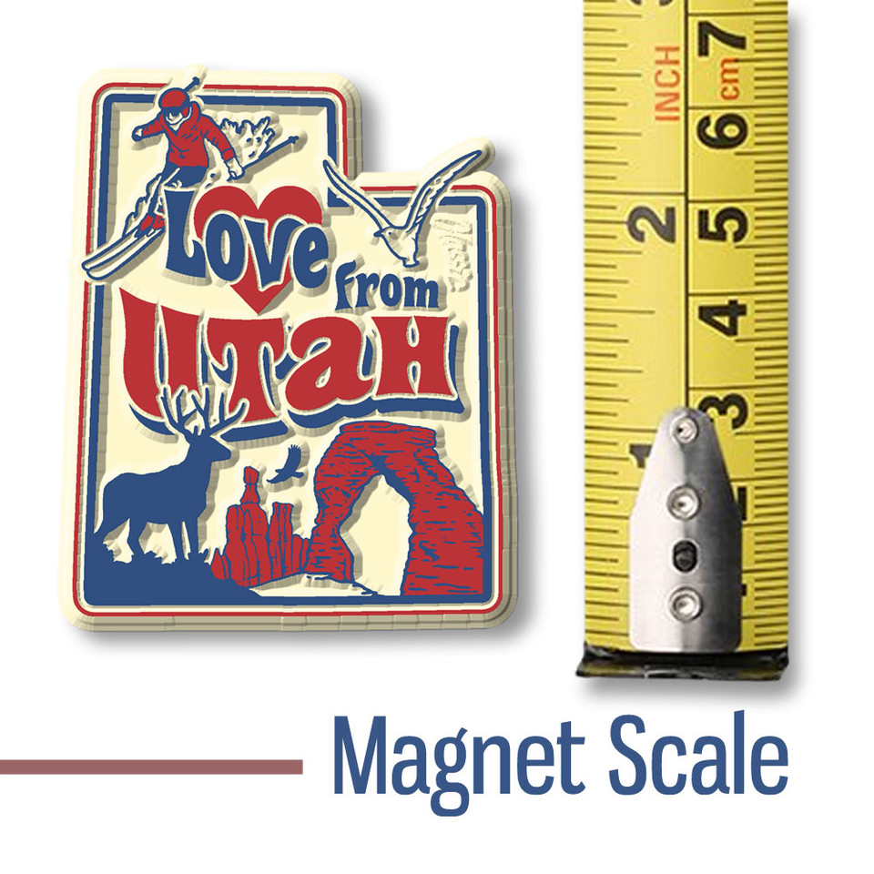 Love from Utah State Map Magnet - ClassicMagnets.com