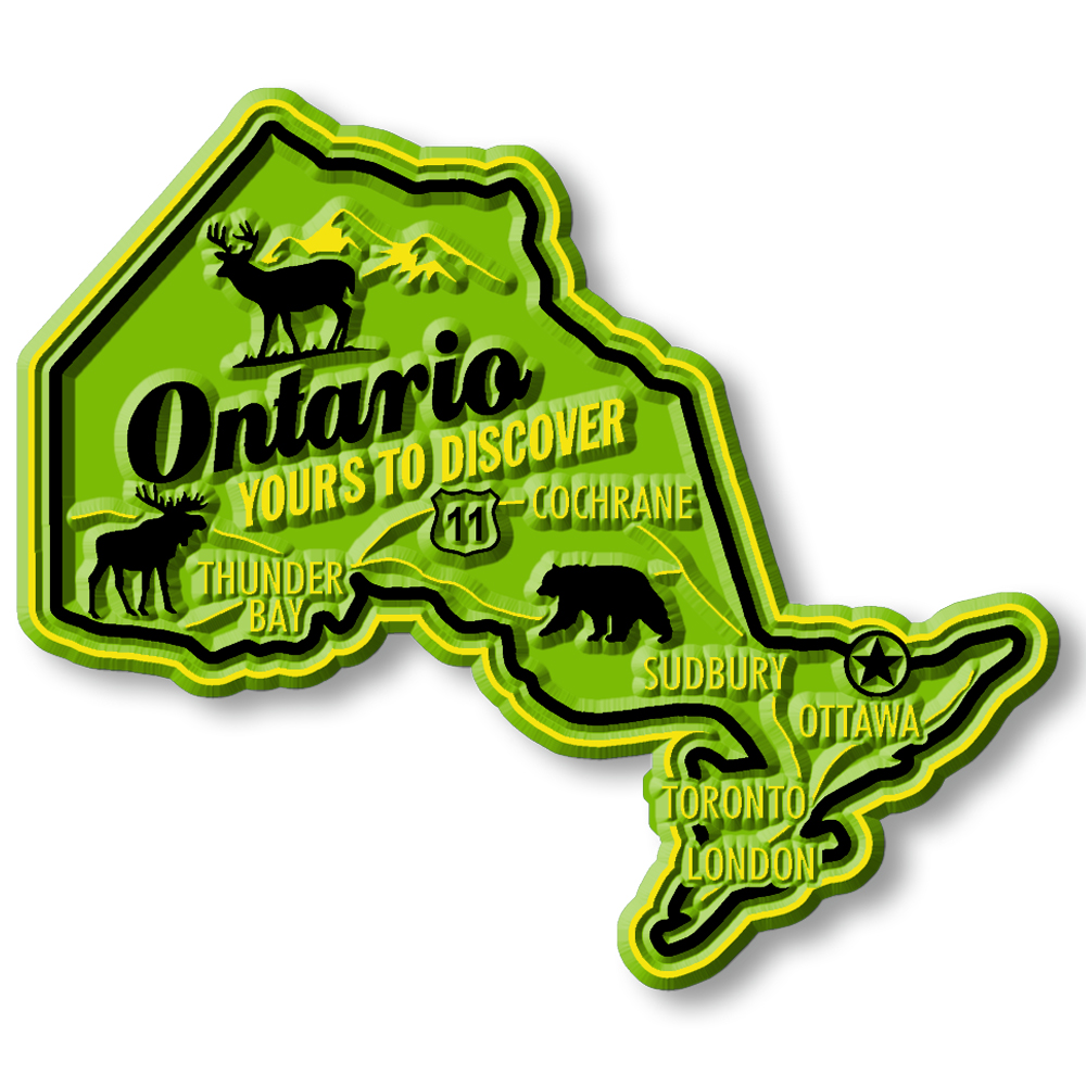 Ontario Premium Map Magnet - ClassicMagnets.com
