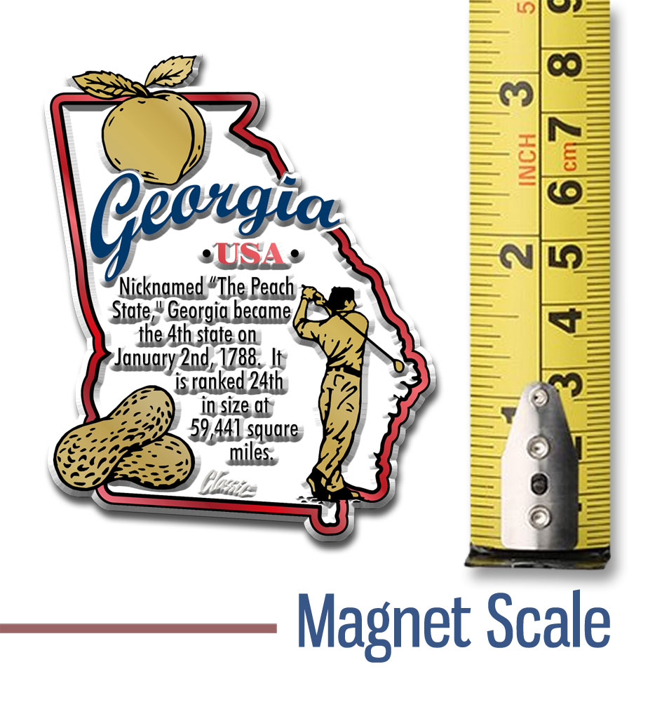 Georgia Information Map Magnet - ClassicMagnets.com