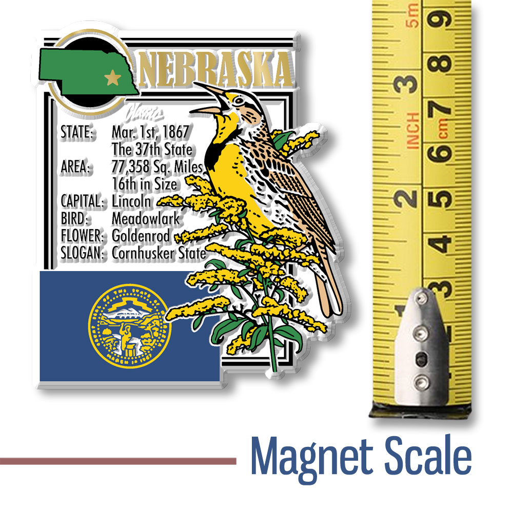 Nebraska State Montage Magnet - ClassicMagnets.com