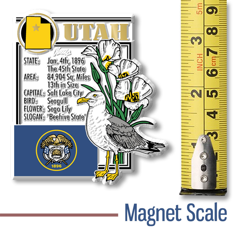 Utah State Informational Magnet - ClassicMagnets.com