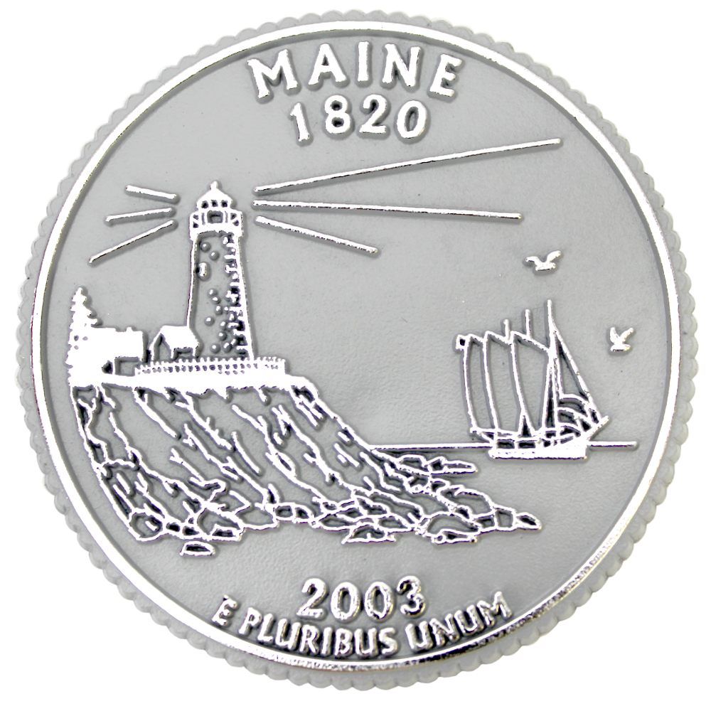 Maine Quarter Magnet - ClassicMagnets.com