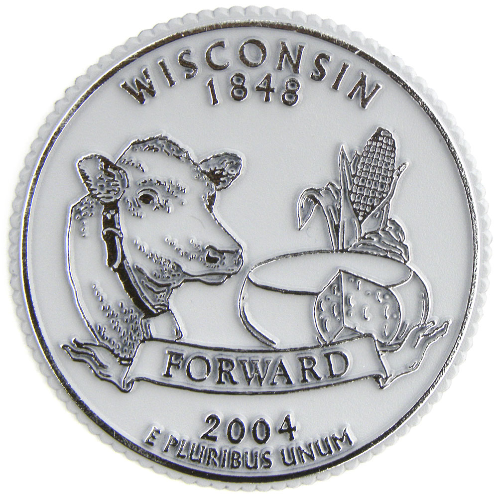 Wisconsin State Quarter Magnet - ClassicMagnets.com