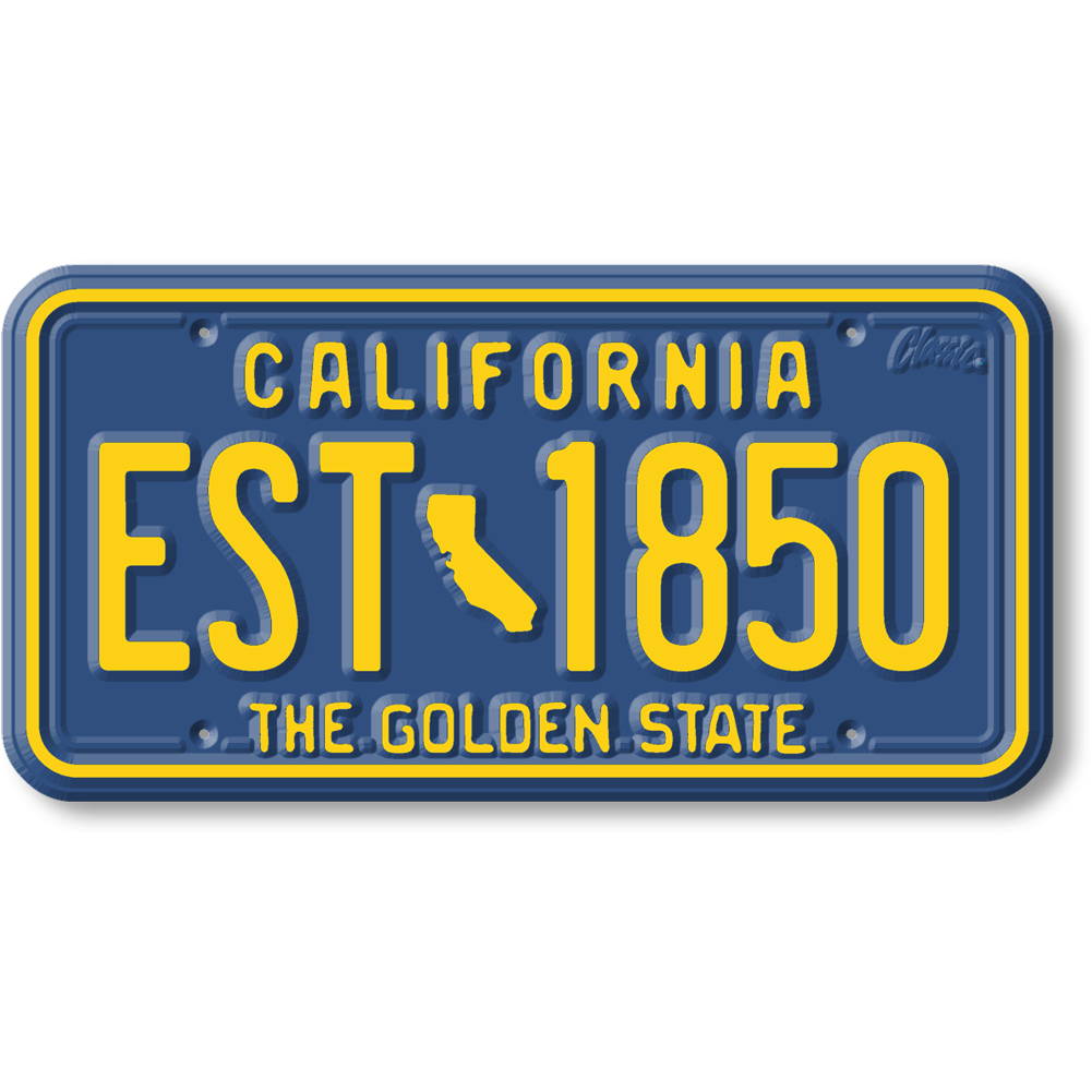 California State License Plate Magnet - ClassicMagnets.com
