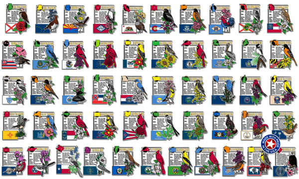 50 State Informational Magnet Set - ClassicMagnets.com