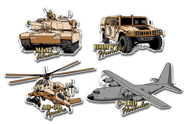 U.S. Army Vehicle Magnet Three-Piece Set by ClassicMagnets.com