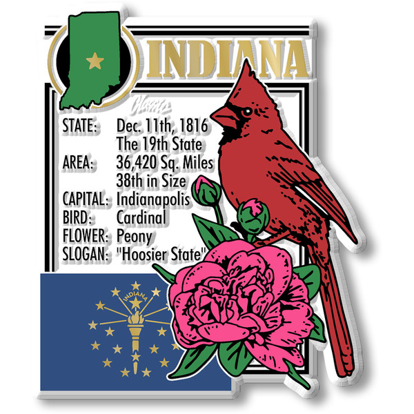 Indiana State Montage Magnet - ClassicMagnets.com