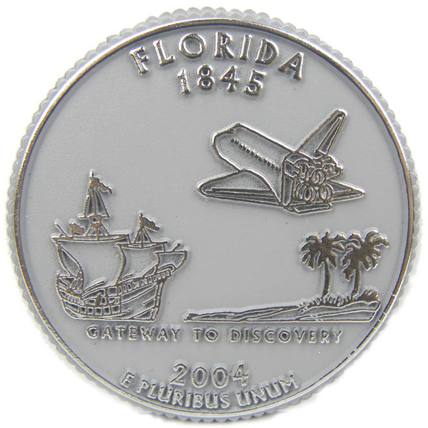 Florida State Quarter Magnet - ClassicMagnets.com