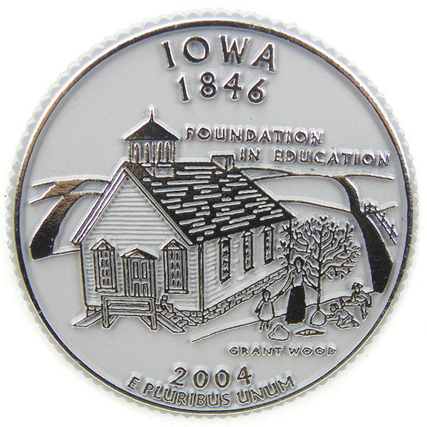 Iowa State Quarter Magnet - ClassicMagnets.com