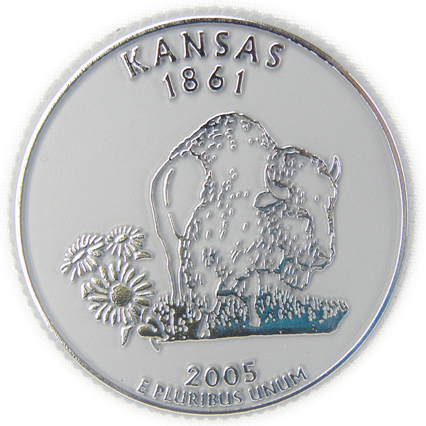 Kansas State Quarter Magnet - ClassicMagnets.com