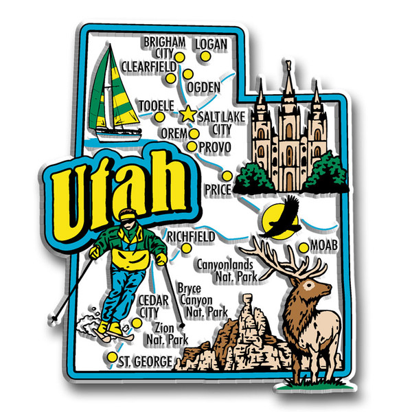 Utah State Jumbo Magnet by ClassicMagnets.com