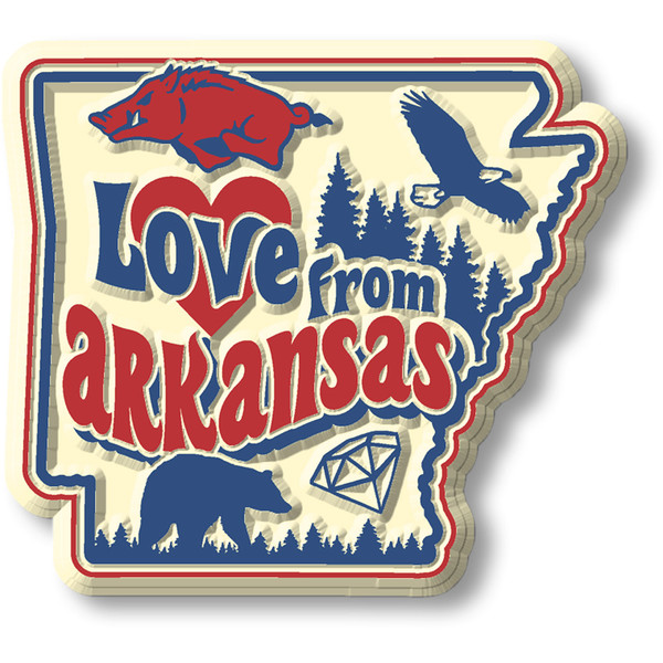 Love from Arkansas State Map Magnet - ClassicMagnets.com