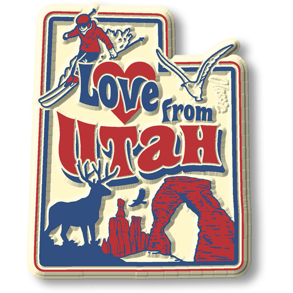 Love from Utah State Map Magnet - ClassicMagnets.com